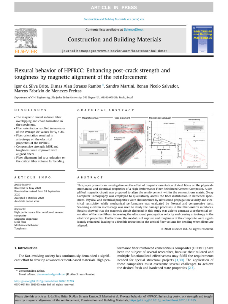 Flexural behavior of HPFRCC | PDF