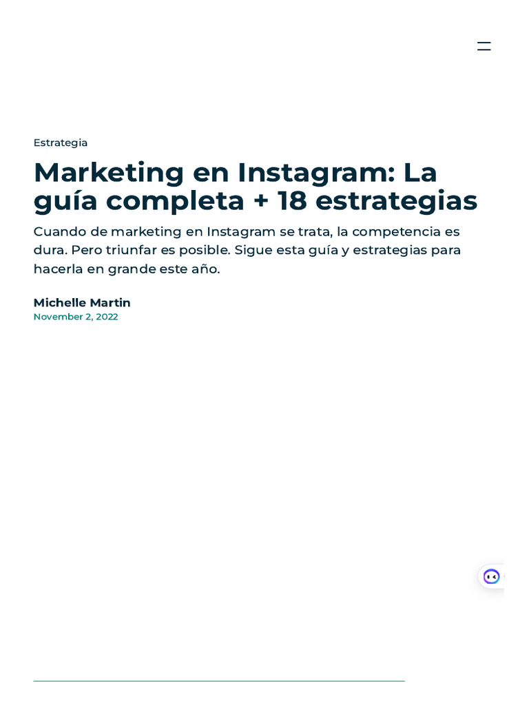 Marketing en Instagram - La Guía Completa + 18 Estrategias | PDF