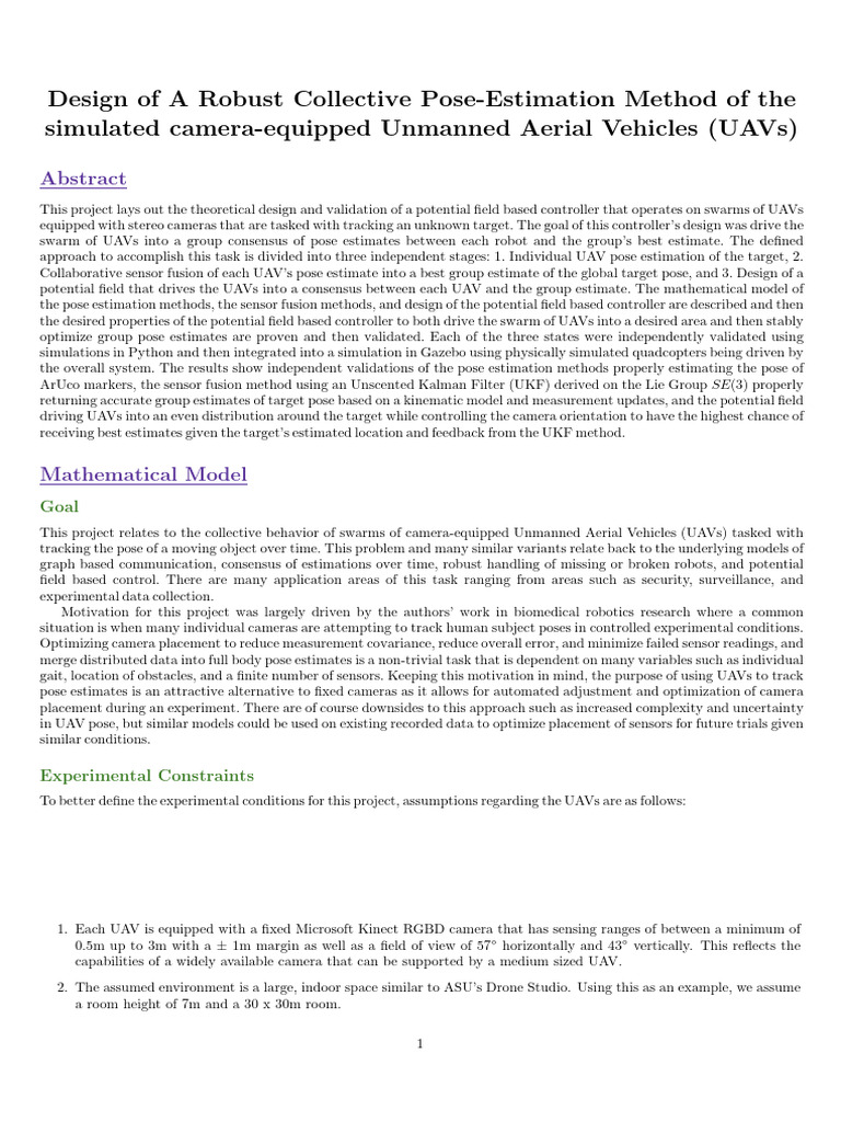 MAE 598 Example Final Project - Three-Student Team | PDF