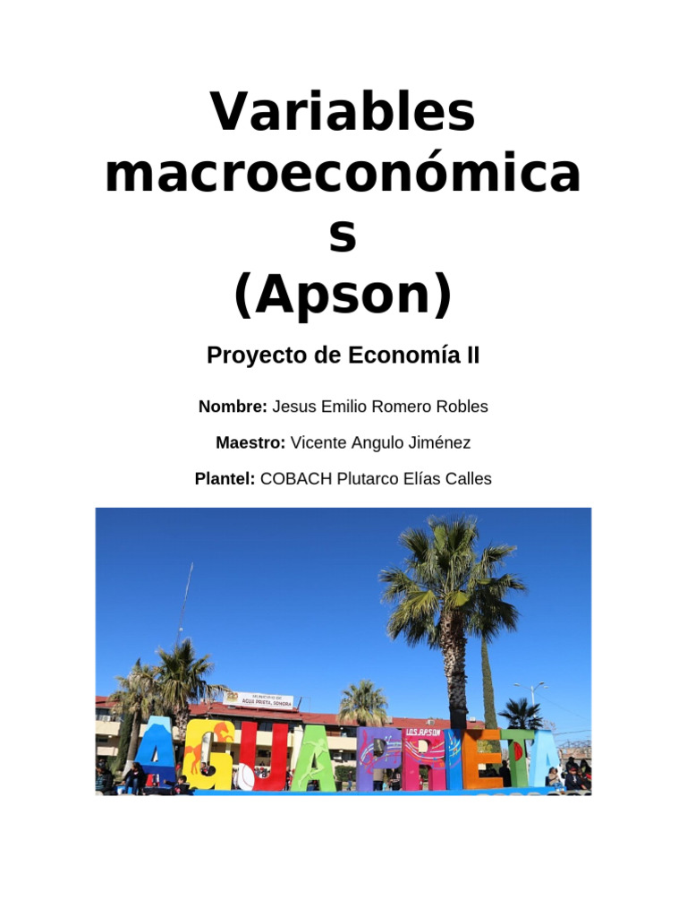 Variables Macroeconómicas | PDF | Macroeconómica | Inflación