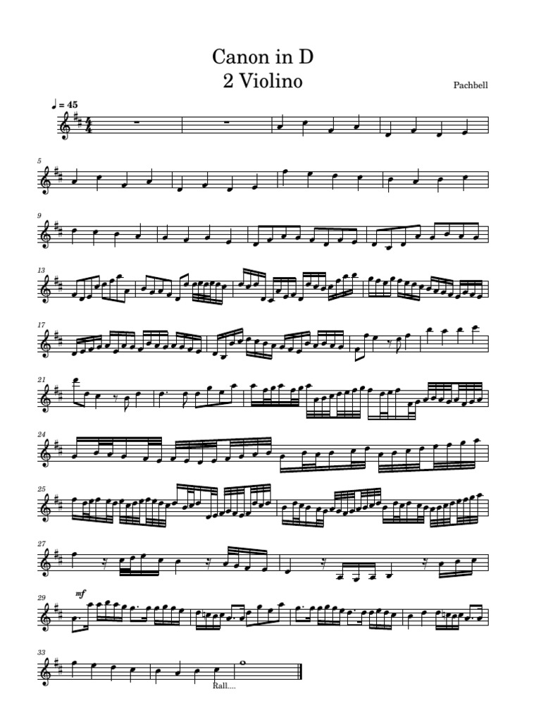 2 Violino Canon in D | PDF