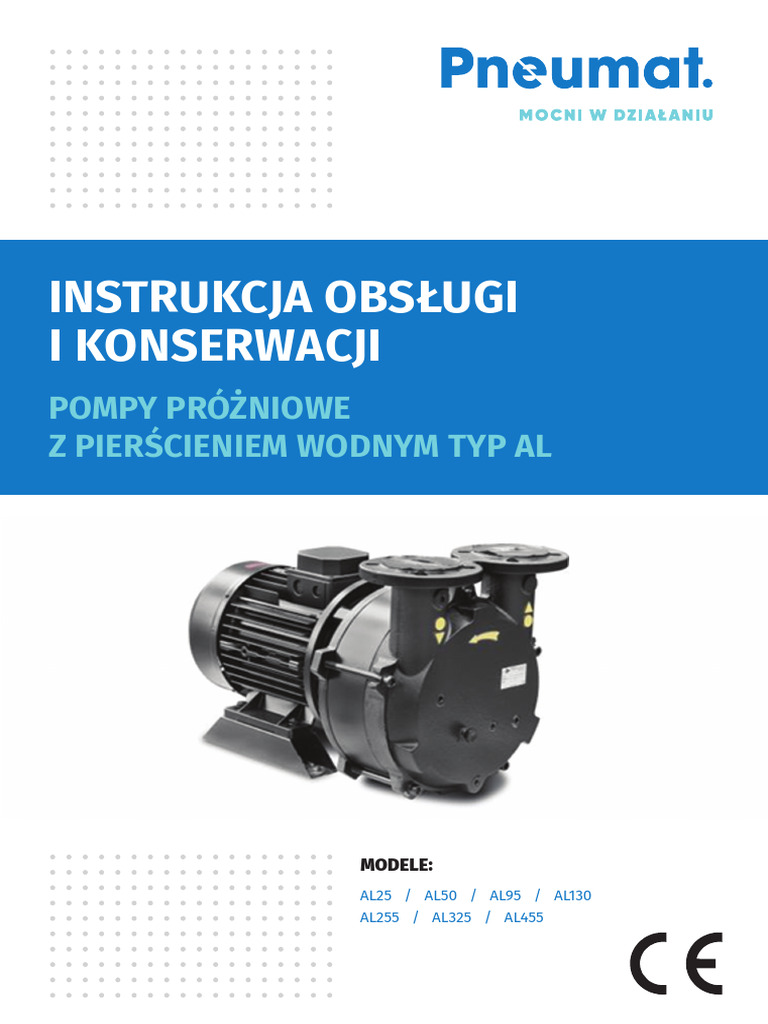 PNEUMAT Instrukcja Pompy Z Pierscieniem Wodnym IVACO | PDF