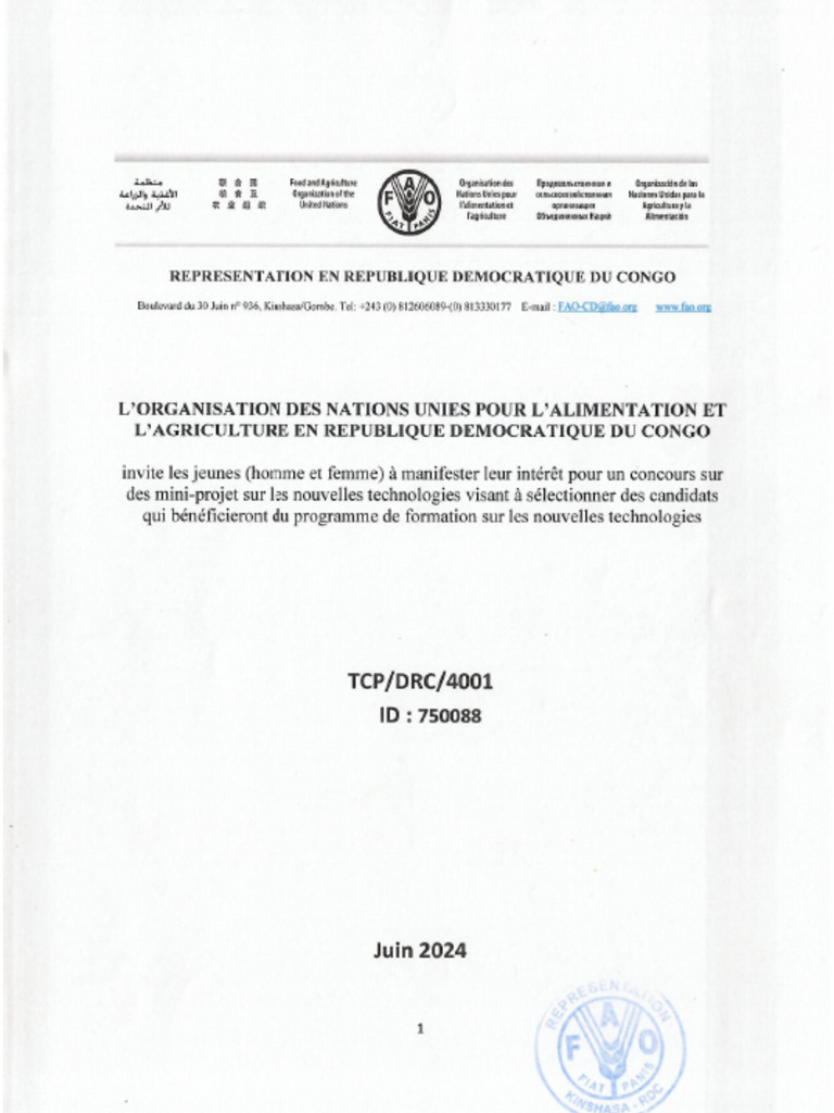 Ami Hackathon TCP DRC 4001 Cachet | PDF