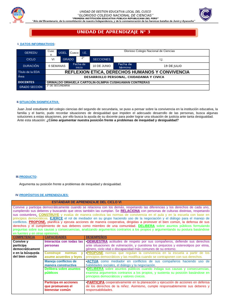Unidad 3 - 2° | PDF