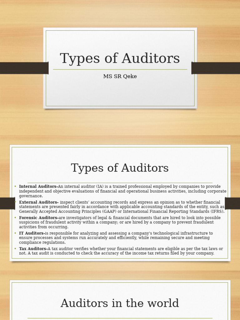 Types of Auditors | PDF