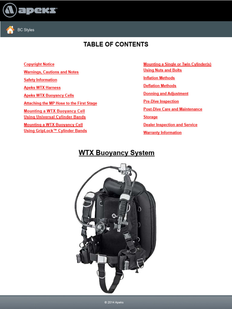 WTX Buoyancy System | PDF