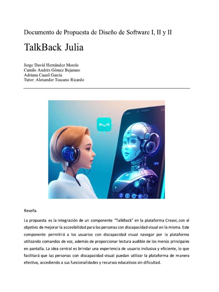 Componente_ Talkback_Julia (1) | PDF