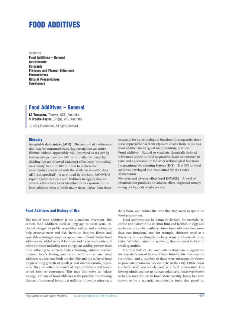 Food Additives | PDF