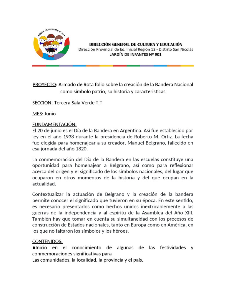 Proyecto Bandera Nacional | PDF