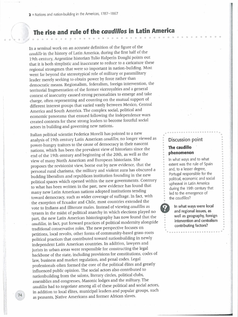 The Rise and Rule of The Caudillos | PDF