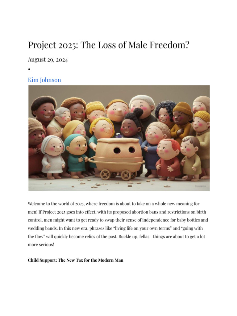 Project 2025 - The Loss of Male Freedom | PDF | Social Science | Lifestyle