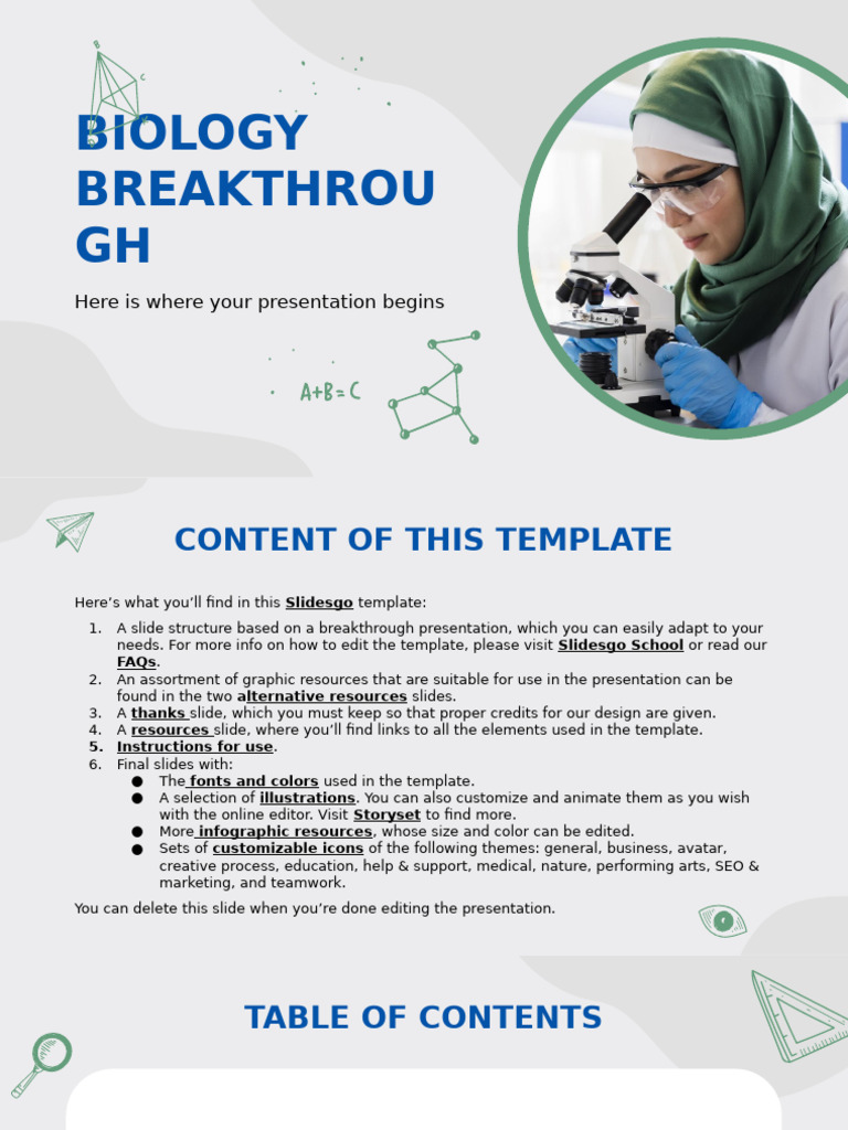 Biology Breakthrough by Slidesgo | PDF