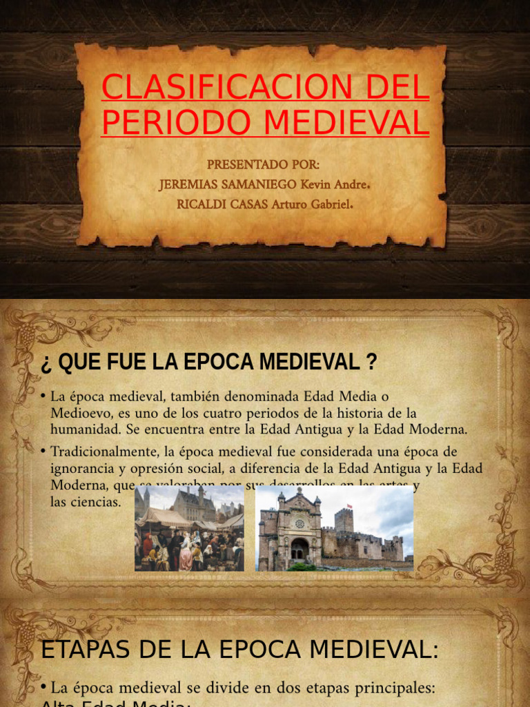 Clasificacion Del Periodo Medieval | PDF