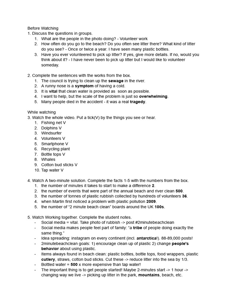 Unit 2 - Video Activity | PDF