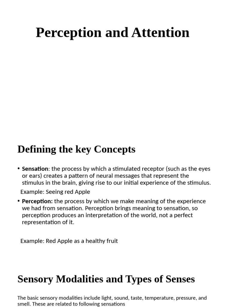 2-Meaning of Sensation and Perception-31-07-2024 | PDF