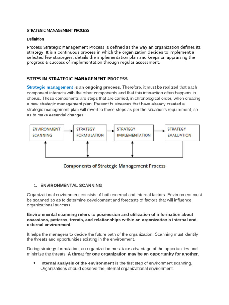 Strategic Management Process | PDF