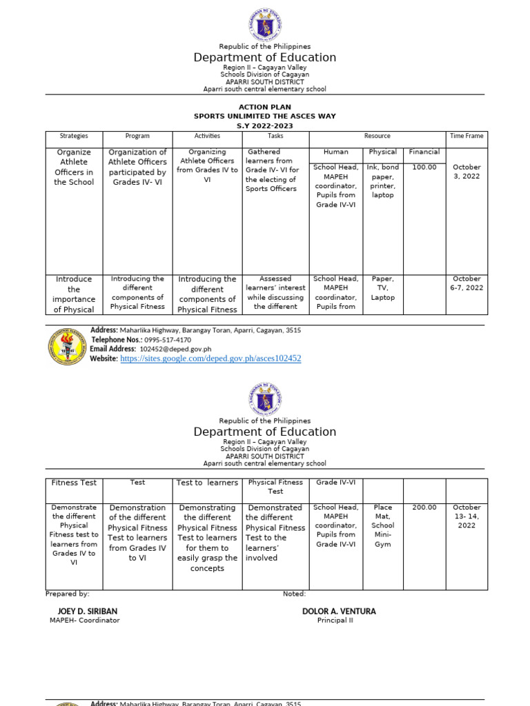 Action-Plan-Sports | PDF