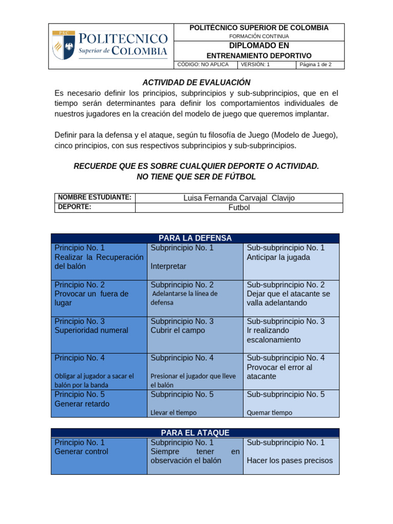 ACTIVIDAD EVALUATIVA Luisa Carvajal | PDF