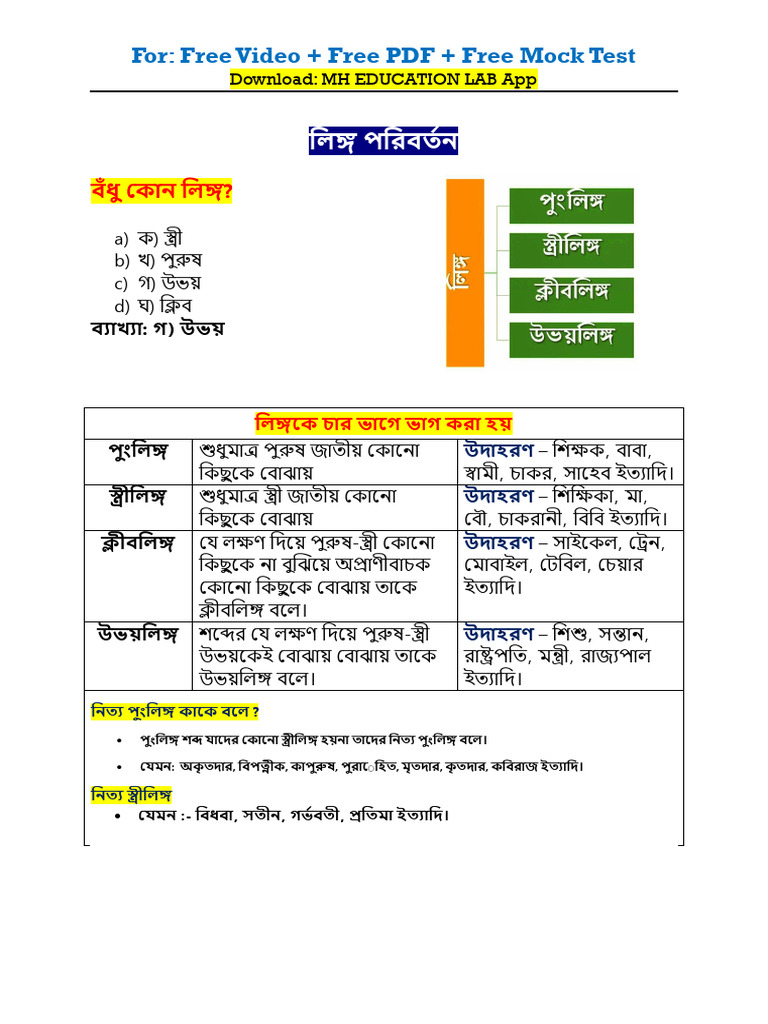 Linga Paribartan | PDF