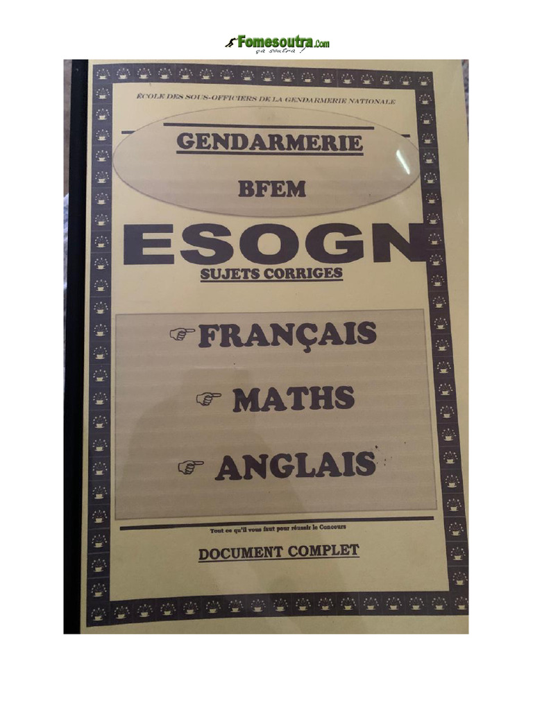 Document de Prepa Gendarmerie Niveau Bfem | PDF