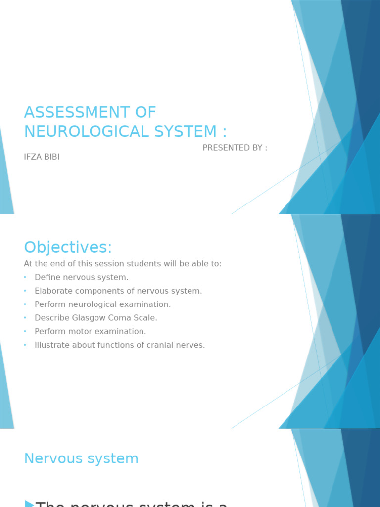 Assessment of Neurological System | PDF