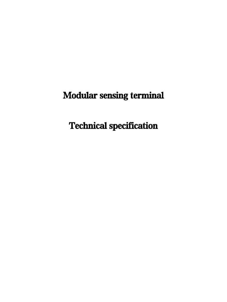 Sensing Terminal | PDF