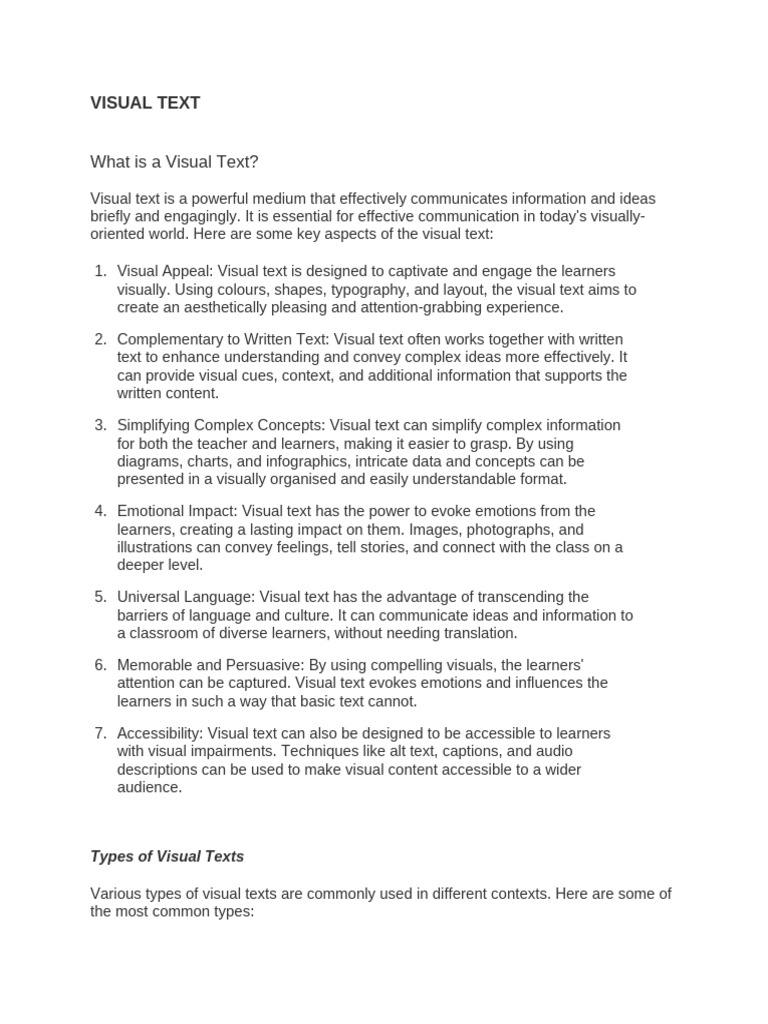 Visual Text | PDF