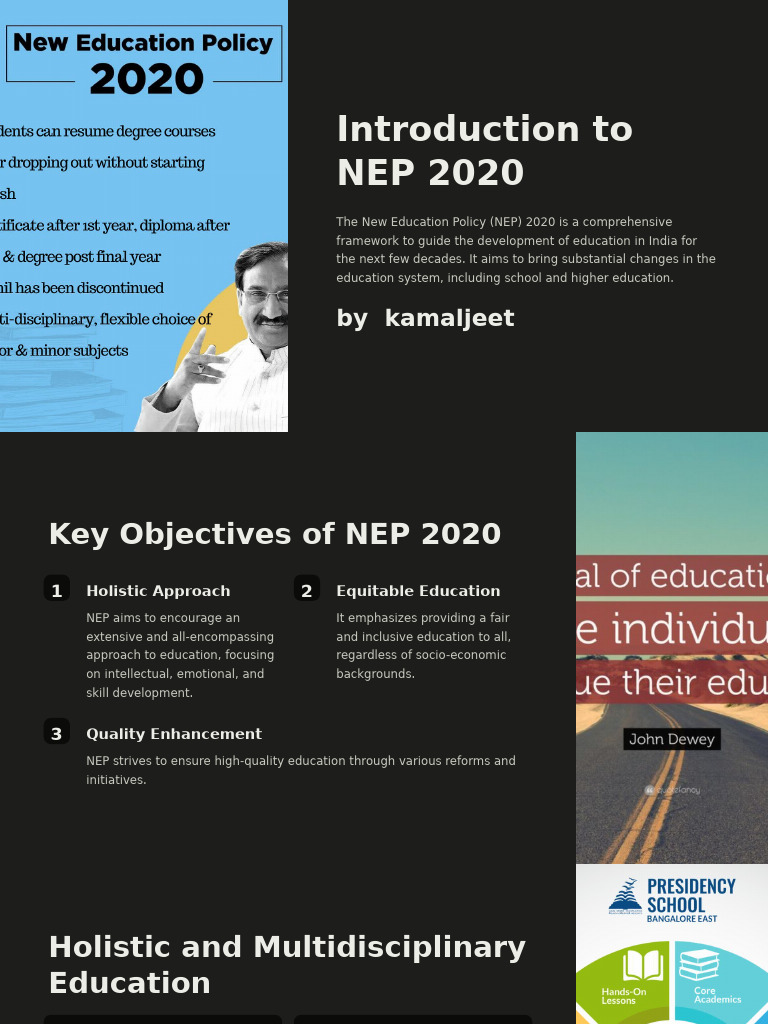 Introduction To NEP 2020 | PDF