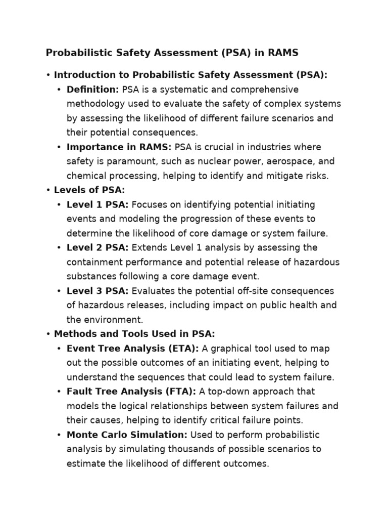 Probabilistic Safety Assessment | PDF