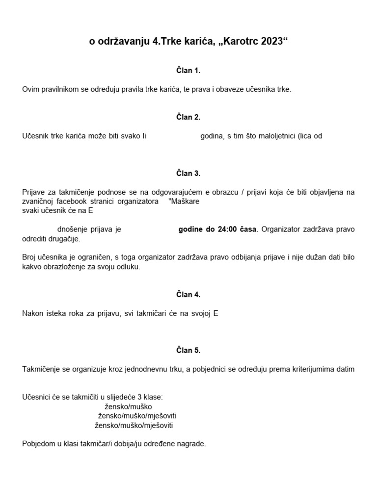 TK23 Pravilnik | PDF