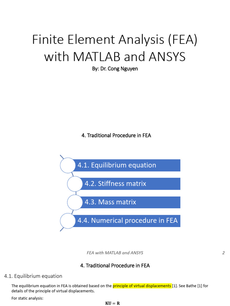 004 L4 - Traditional Procedure in FEA | PDF