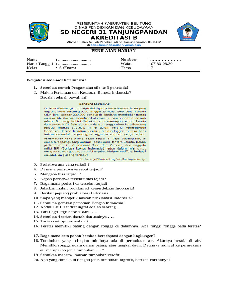 SOAL PH TEMA 2 | PDF