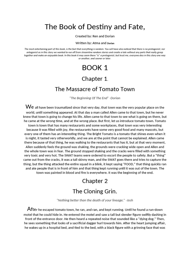 The Book of Destiny and Fate BOOK 1 | PDF