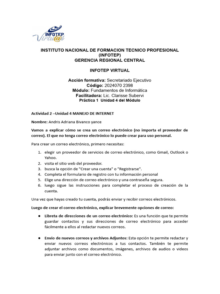 Acti 2 unidad 4 –modulo 2 SEFMR (3) | PDF