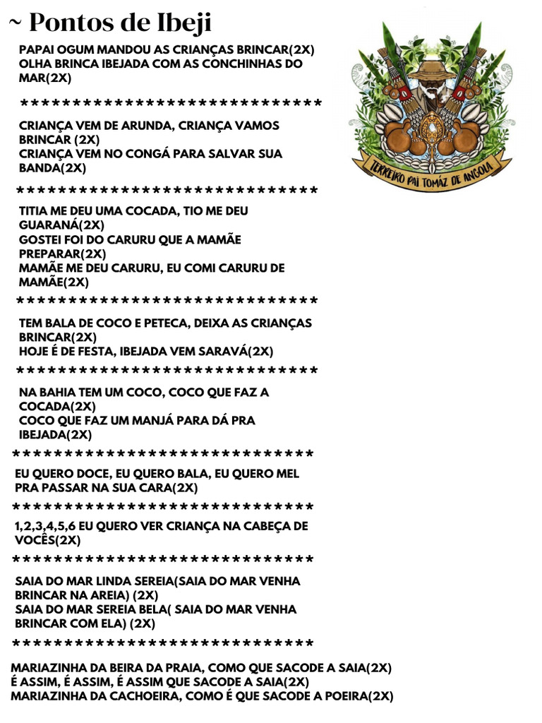 Pontos de Ibeji | PDF