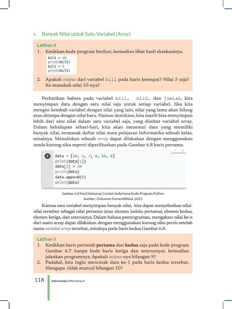 Pemrograman Array dan Loop di Python | PDF