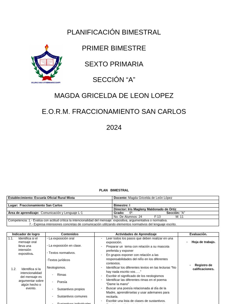 Formato de Plan EORM | PDF