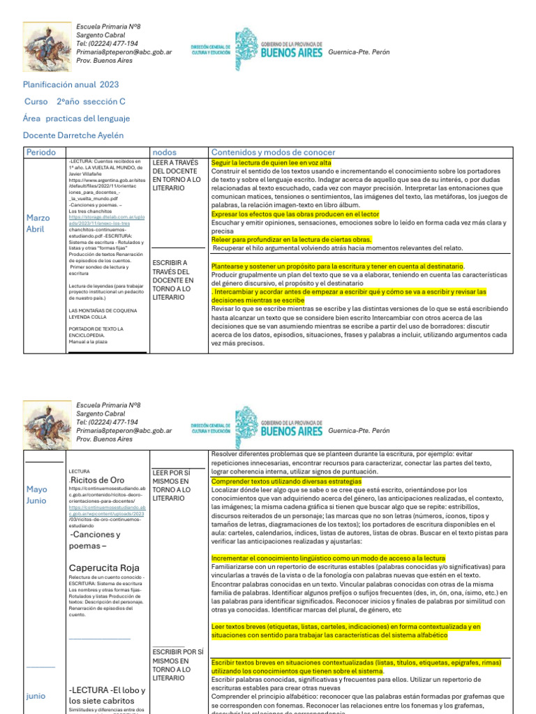Comparto '2024 2° año' contigo | PDF