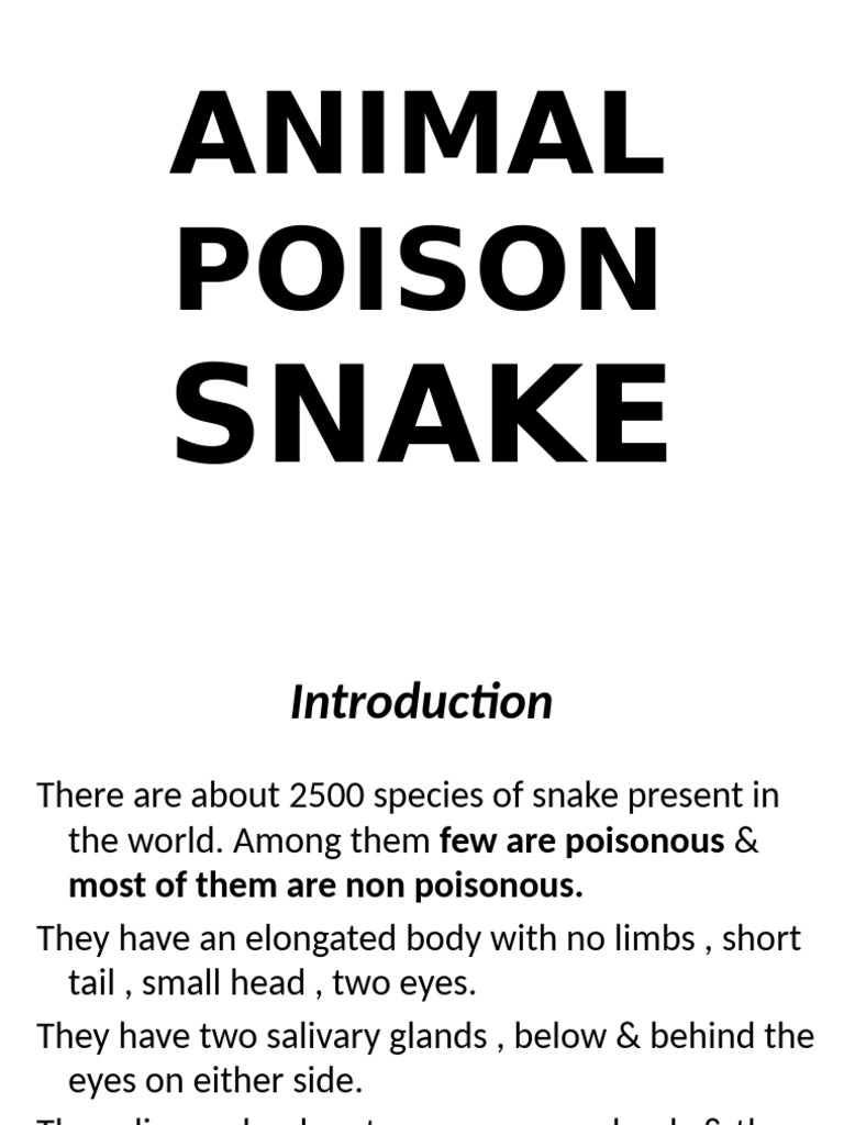 Animal Poison | PDF