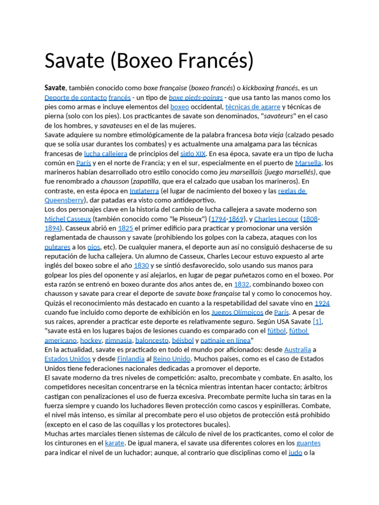 Savate Boxeo Frances | PDF