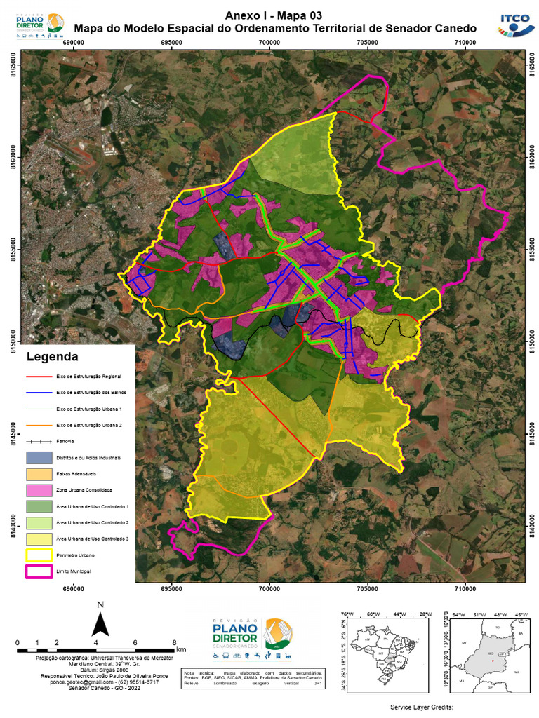 4 Anexo I Mapa 03 Mapa Do Modelo Espacial Do Ordenamento Territorial de Senador Canedo ...