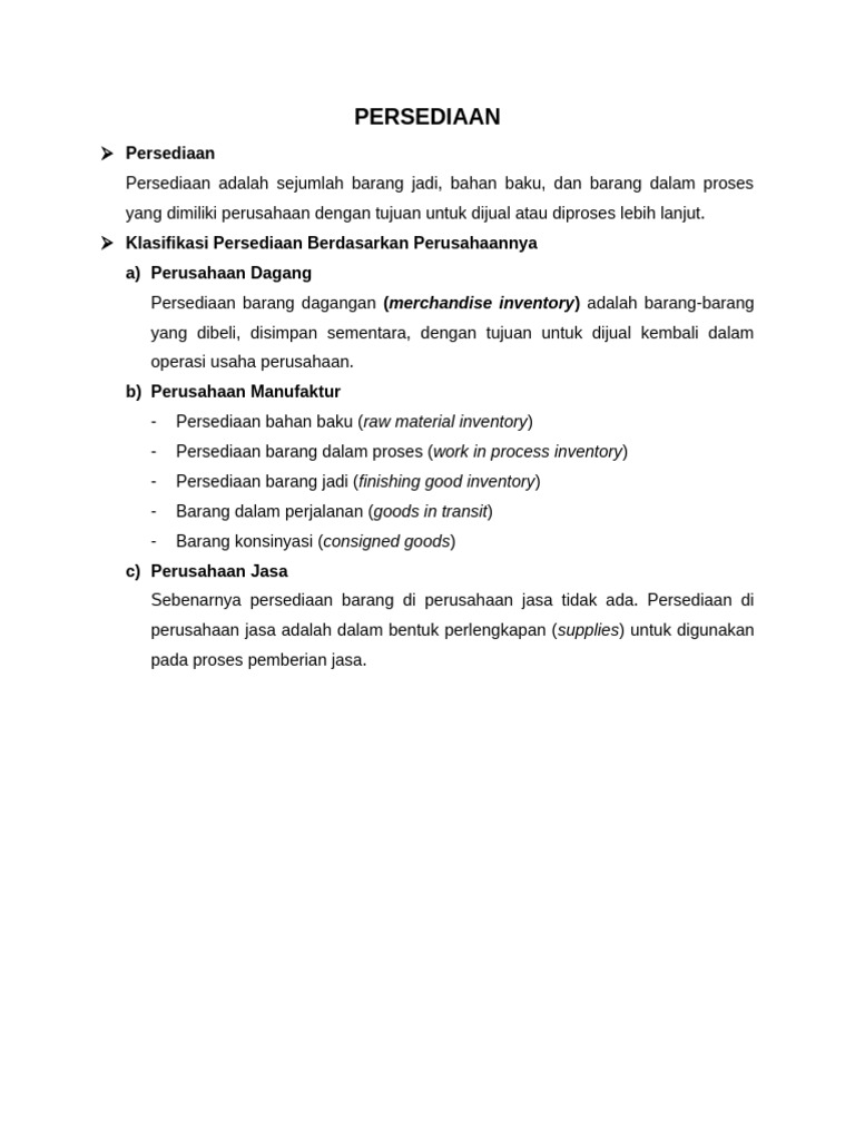 008 PERSEDIAAN | PDF