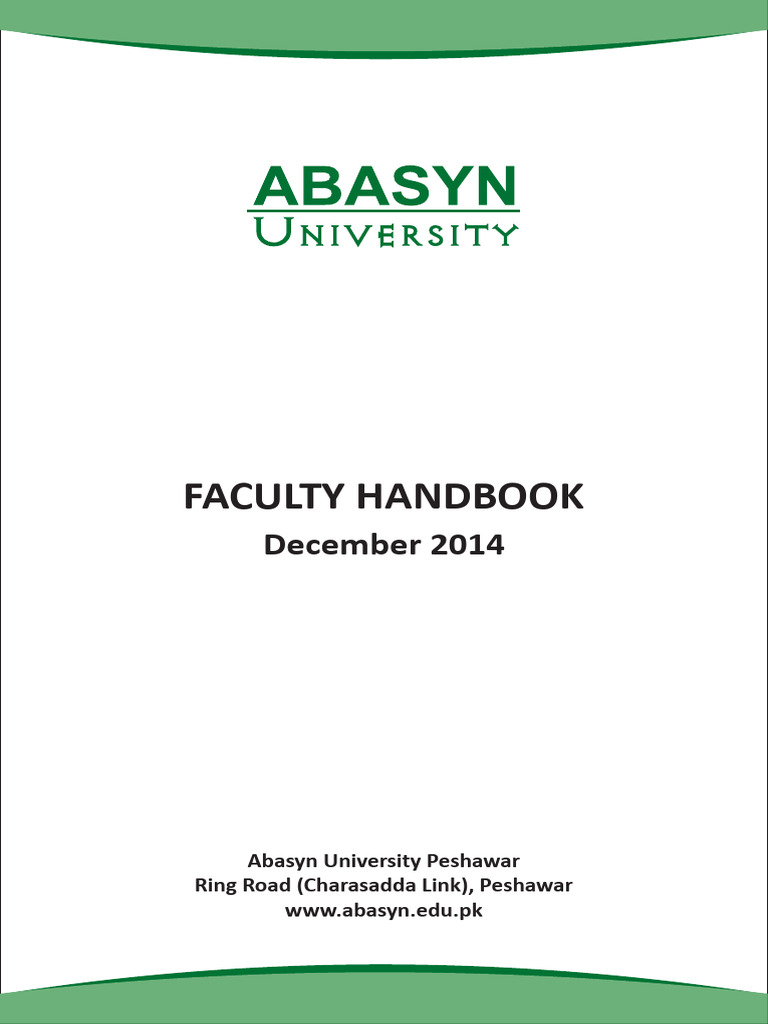 Faculty Handbook | PDF