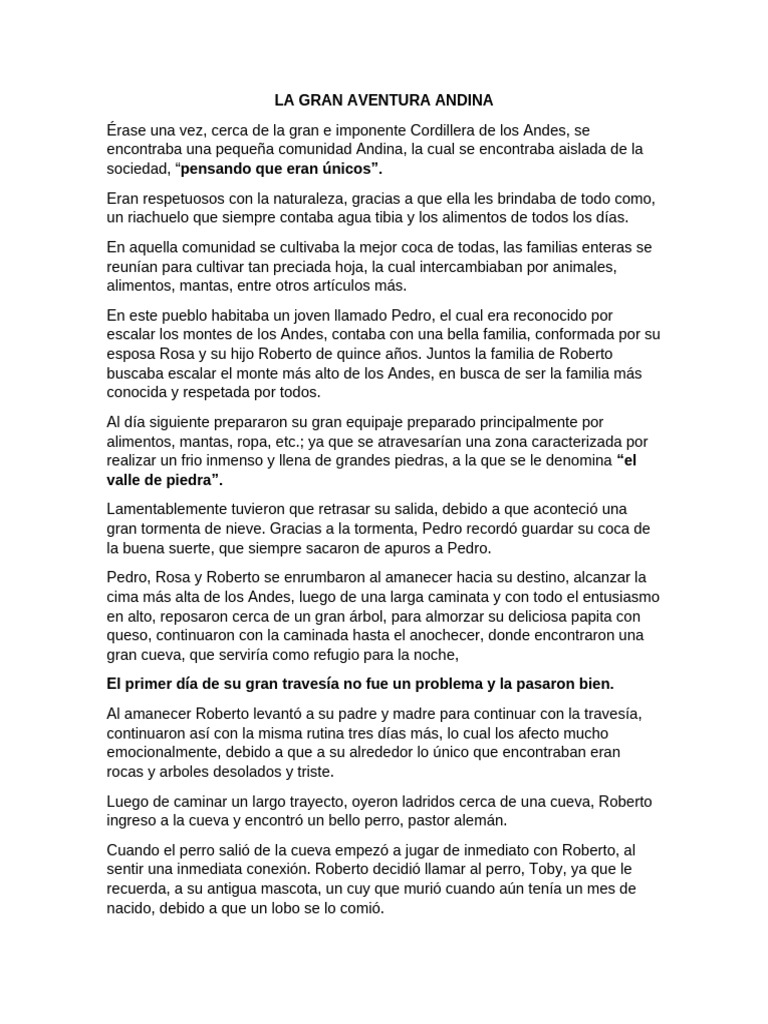 La Gran Aventura Andina | PDF