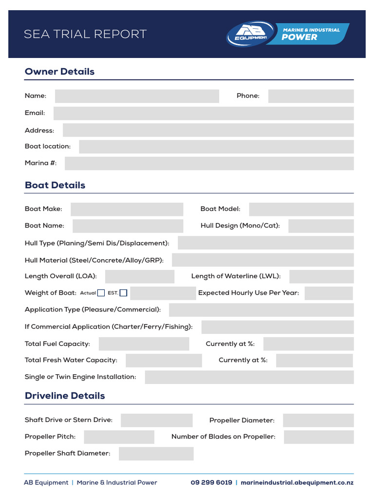 Sea Trial Report Pdf