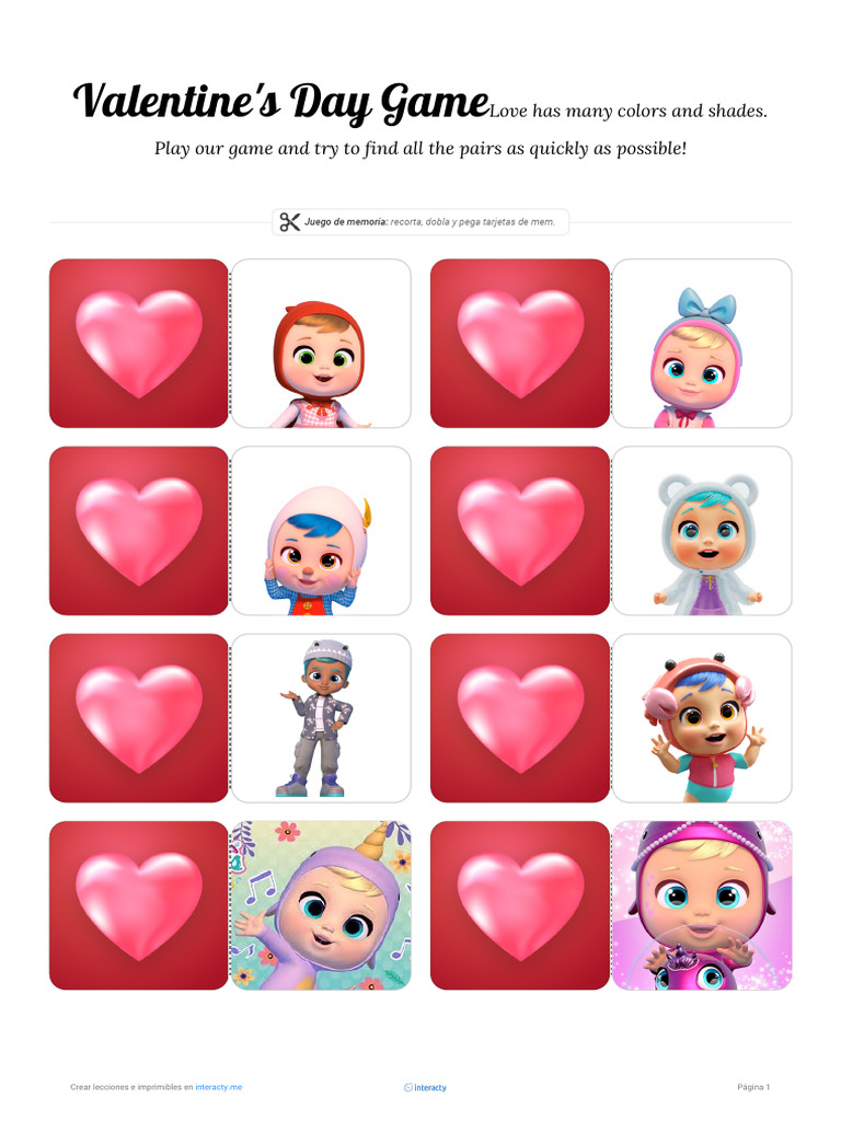 Memoria de San Valentín Bebés Llorones y BFF | PDF