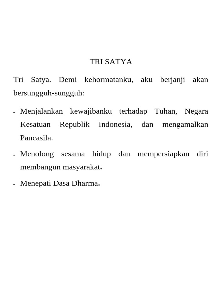 Tri Satya | PDF