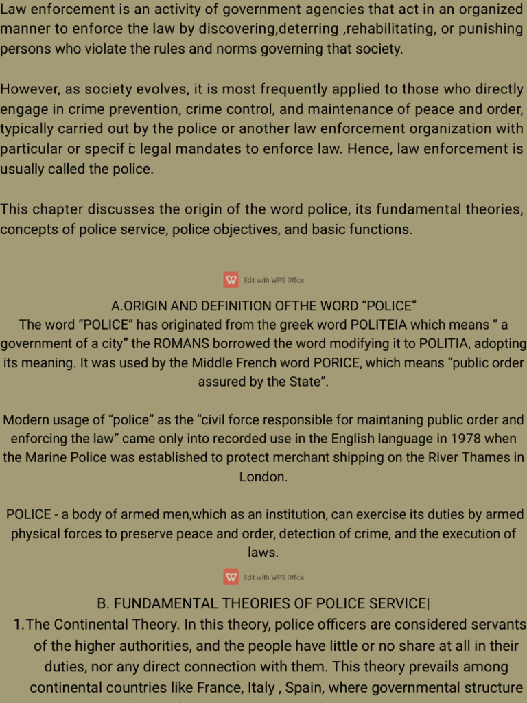 Chapter 1 Pdf Police Crime Violence
