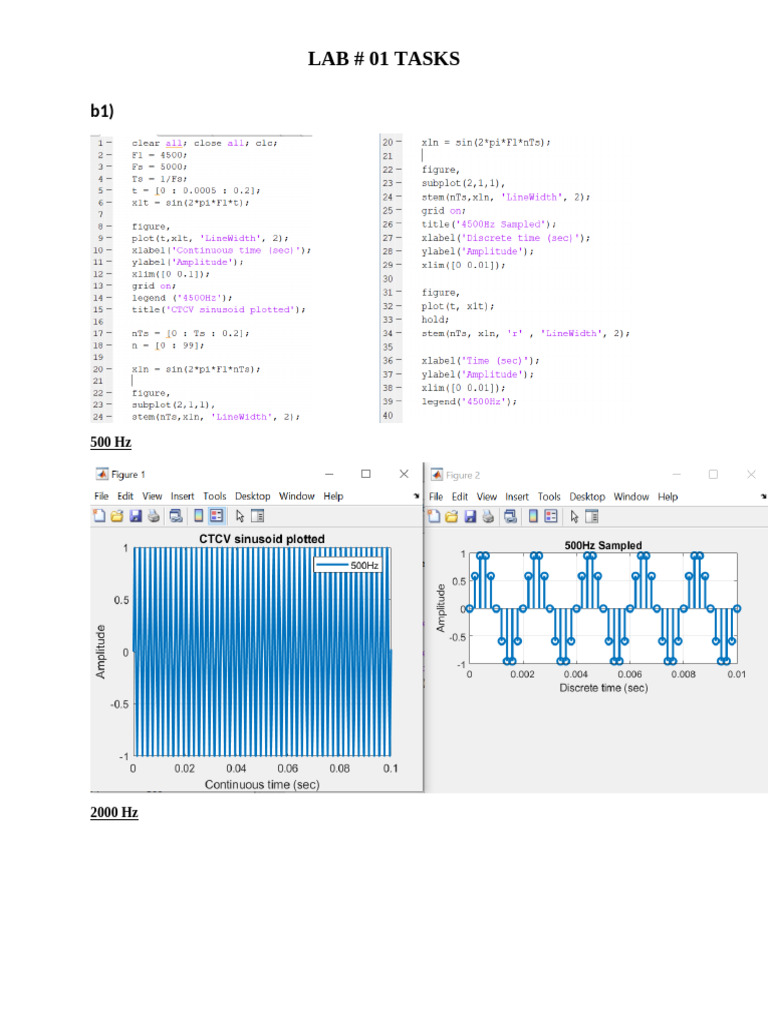 DSP - Lab 1 TASKS | PDF