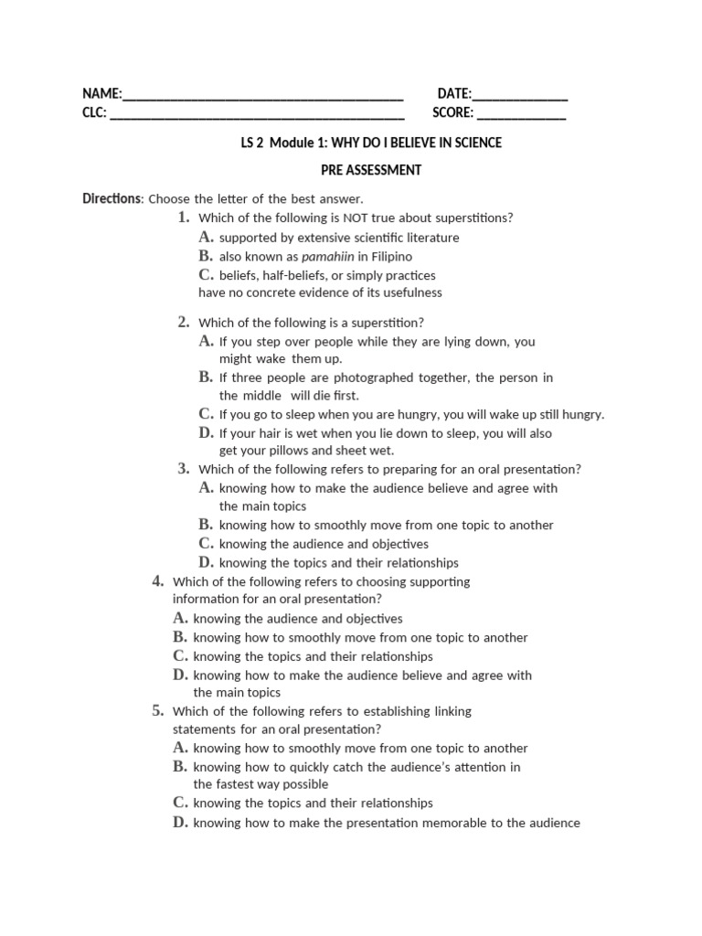Activity LS 2 M 1 | PDF